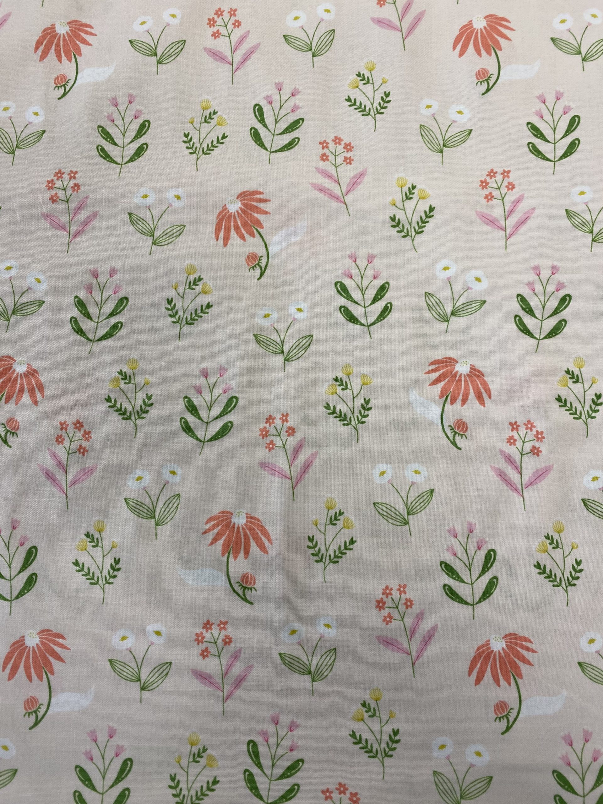 Peach floral | Hansons Fabrics